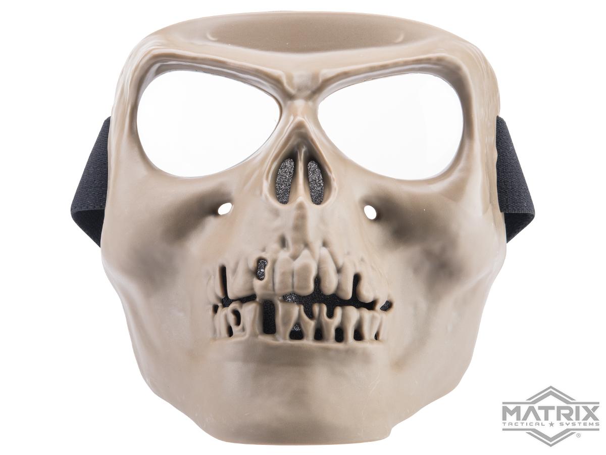 Matrix "Skull" Full Face Mask (Color: Tan / Clear Lens), Tactical Gear ...