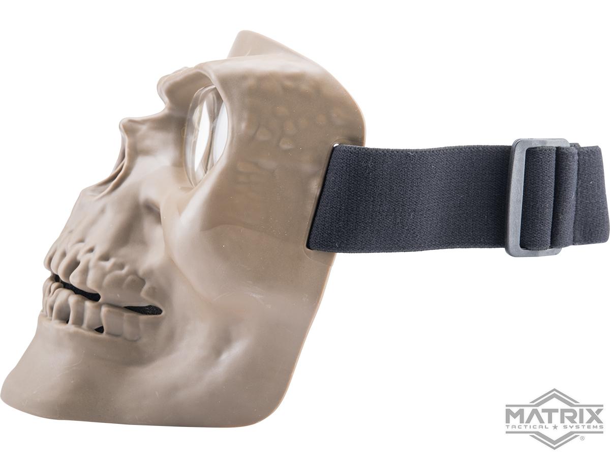 Matrix "Skull" Full Face Mask (Color: Tan / Clear Lens), Tactical Gear ...