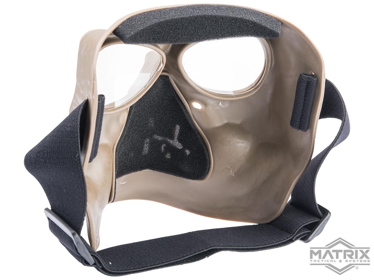 Matrix "Skull" Full Face Mask (Color: Tan / Clear Lens), Tactical Gear ...