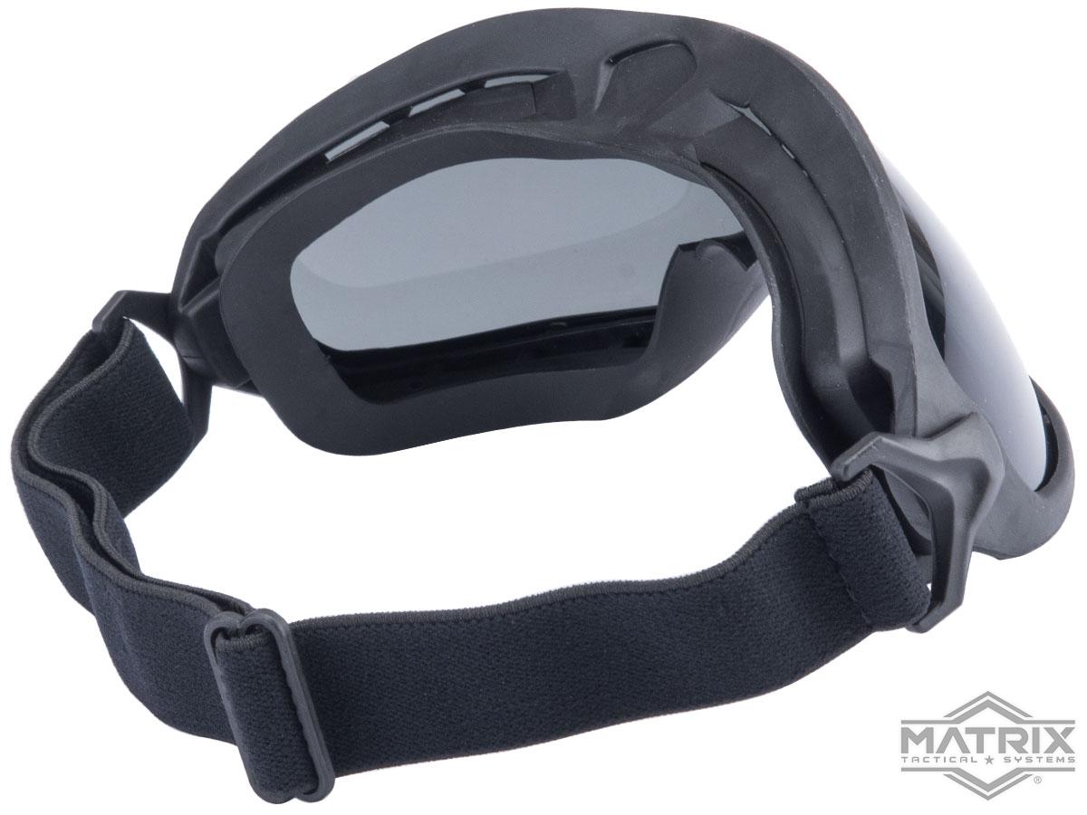 Matrix Tactical Systems Wide View Goggles (Color: Black / Smoke Lens ...