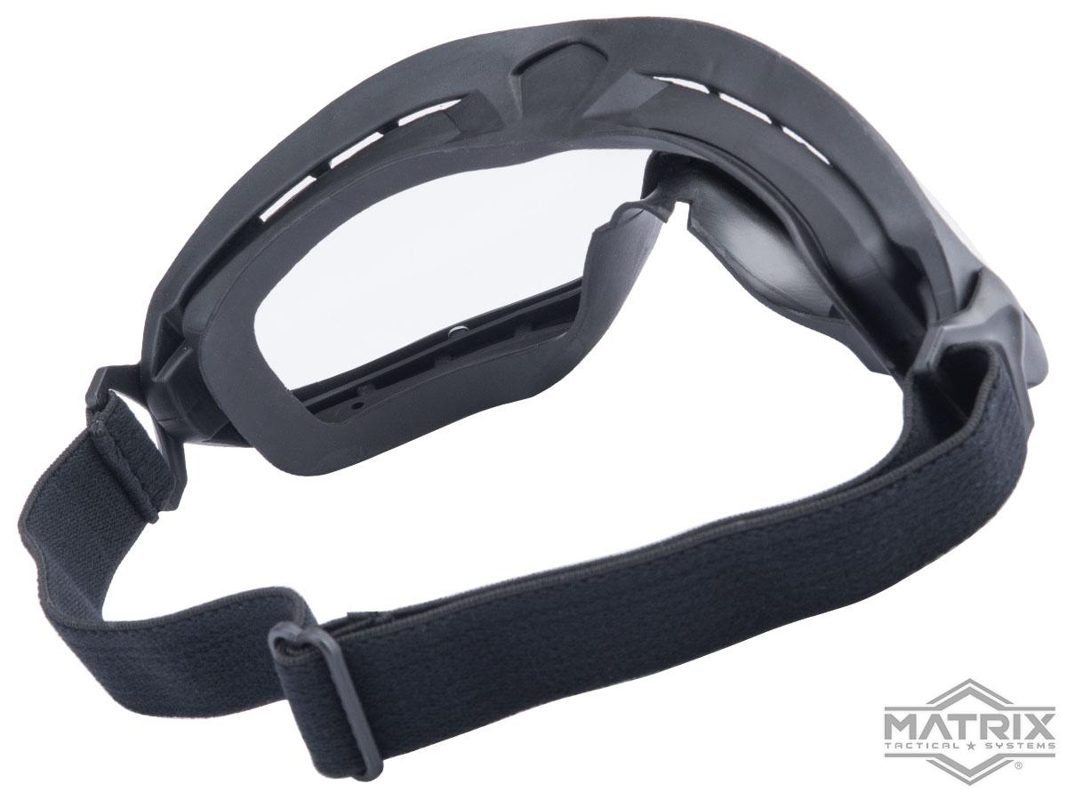 Matrix Tactical Systems Wide View Goggles (Color: Black / Clear Lens ...