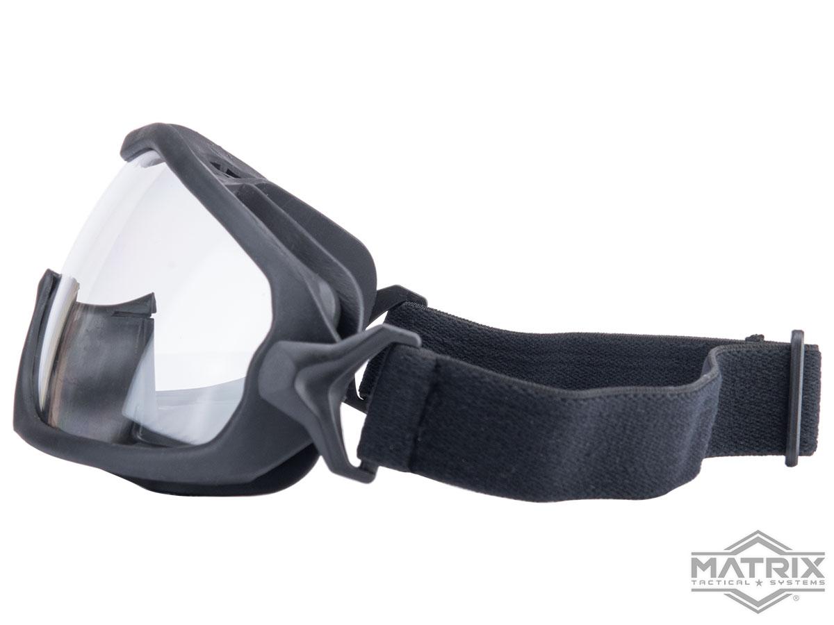 Matrix Tactical Systems Wide View Goggles (Color: Black / Clear Lens ...