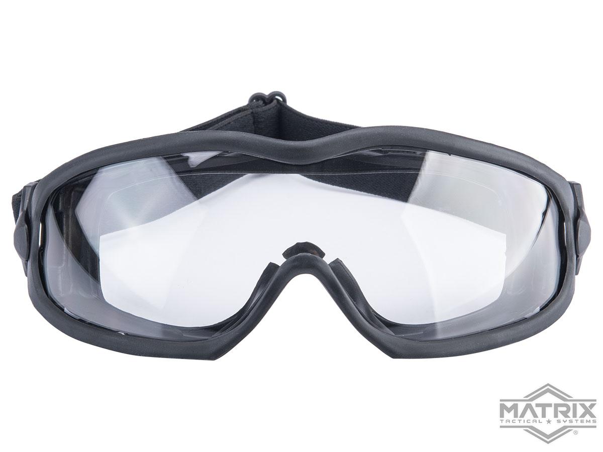 Matrix Tactical Systems Wide View Goggles (Color: Black / Clear Lens ...