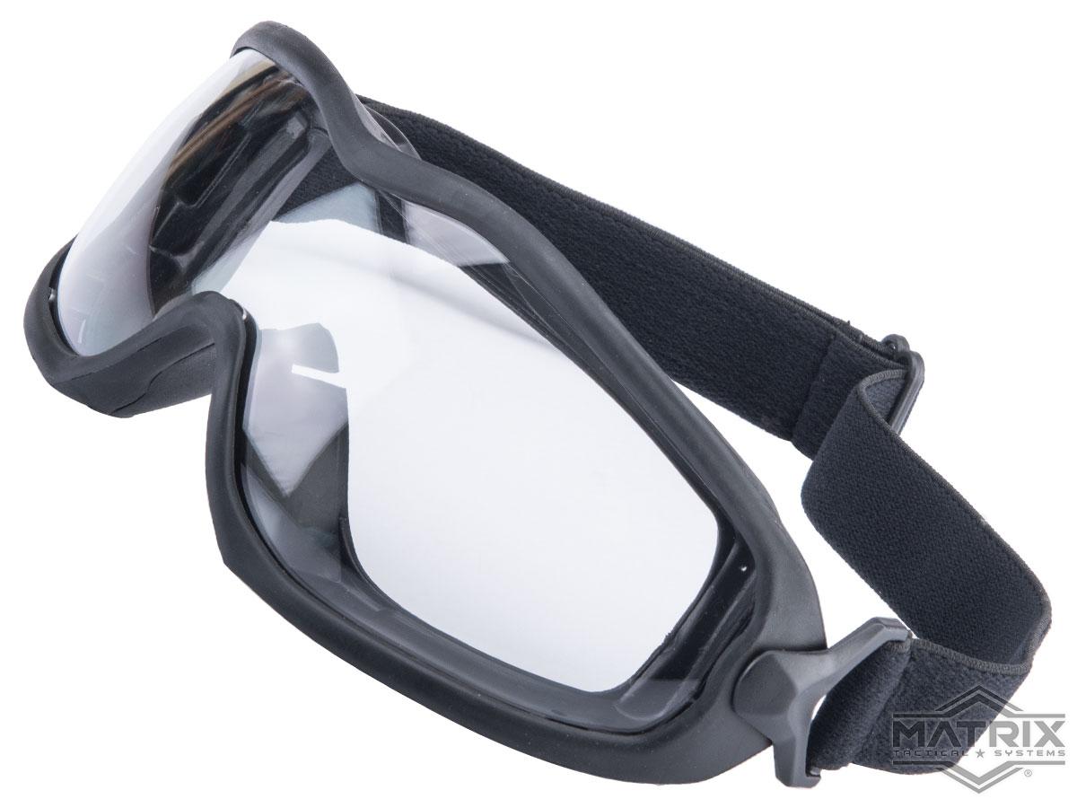 Matrix Tactical Systems Wide View Goggles (Color: Black / Clear Lens ...