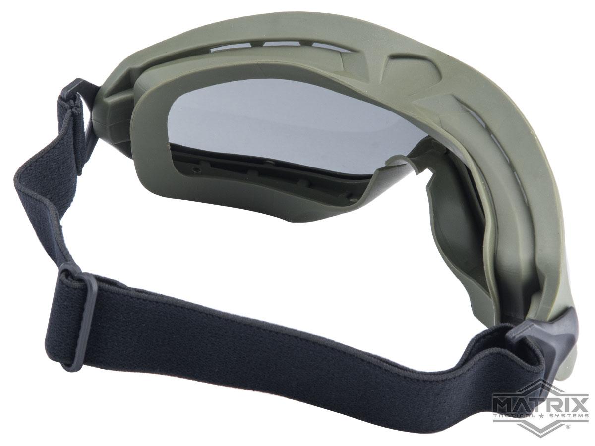 Matrix Tactical Systems Wide View Goggles (Color: OD Green / Smoke Lens ...