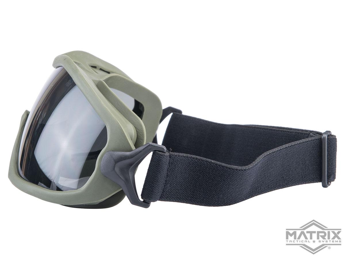 Matrix Tactical Systems Wide View Goggles (Color: OD Green / Smoke Lens ...