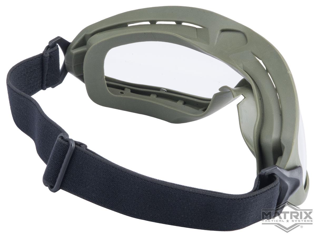 Matrix Tactical Systems Wide View Goggles (Color: OD Green / Clear Lens ...