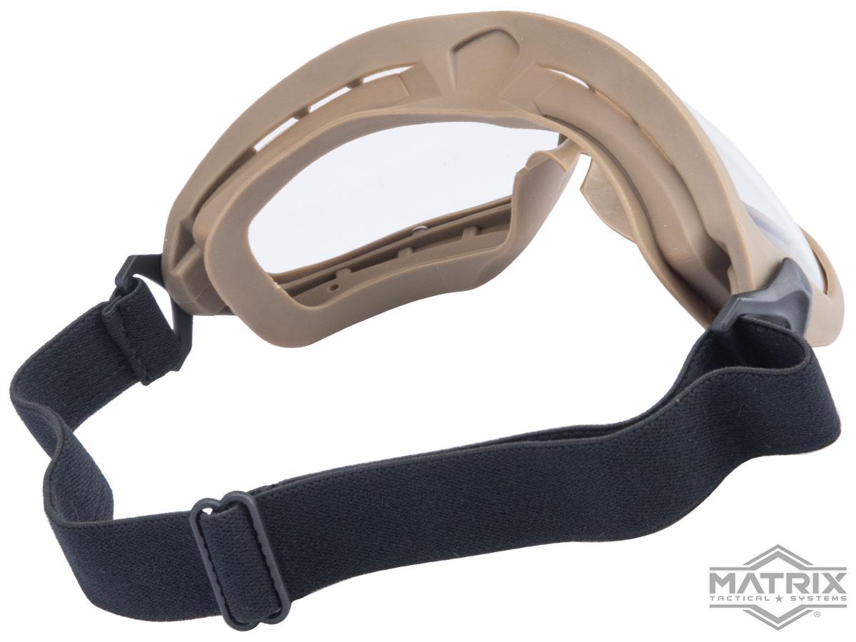 Matrix Tactical Systems Wide View Goggles (Color: Tan / Clear Lens ...