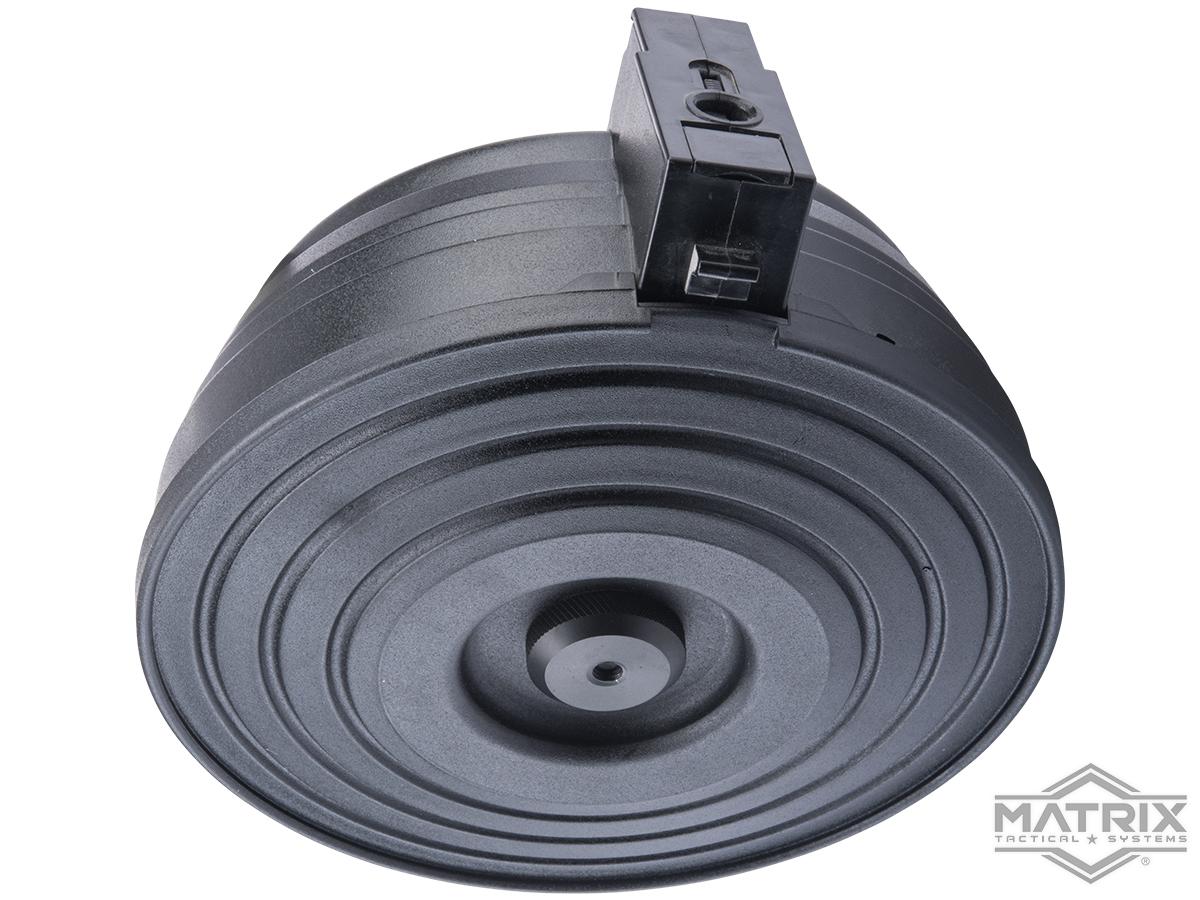 Matrix 3500rd Electric Winding Drum Magazine for AK Series Airsoft AEG Rifles (Color: Black ...