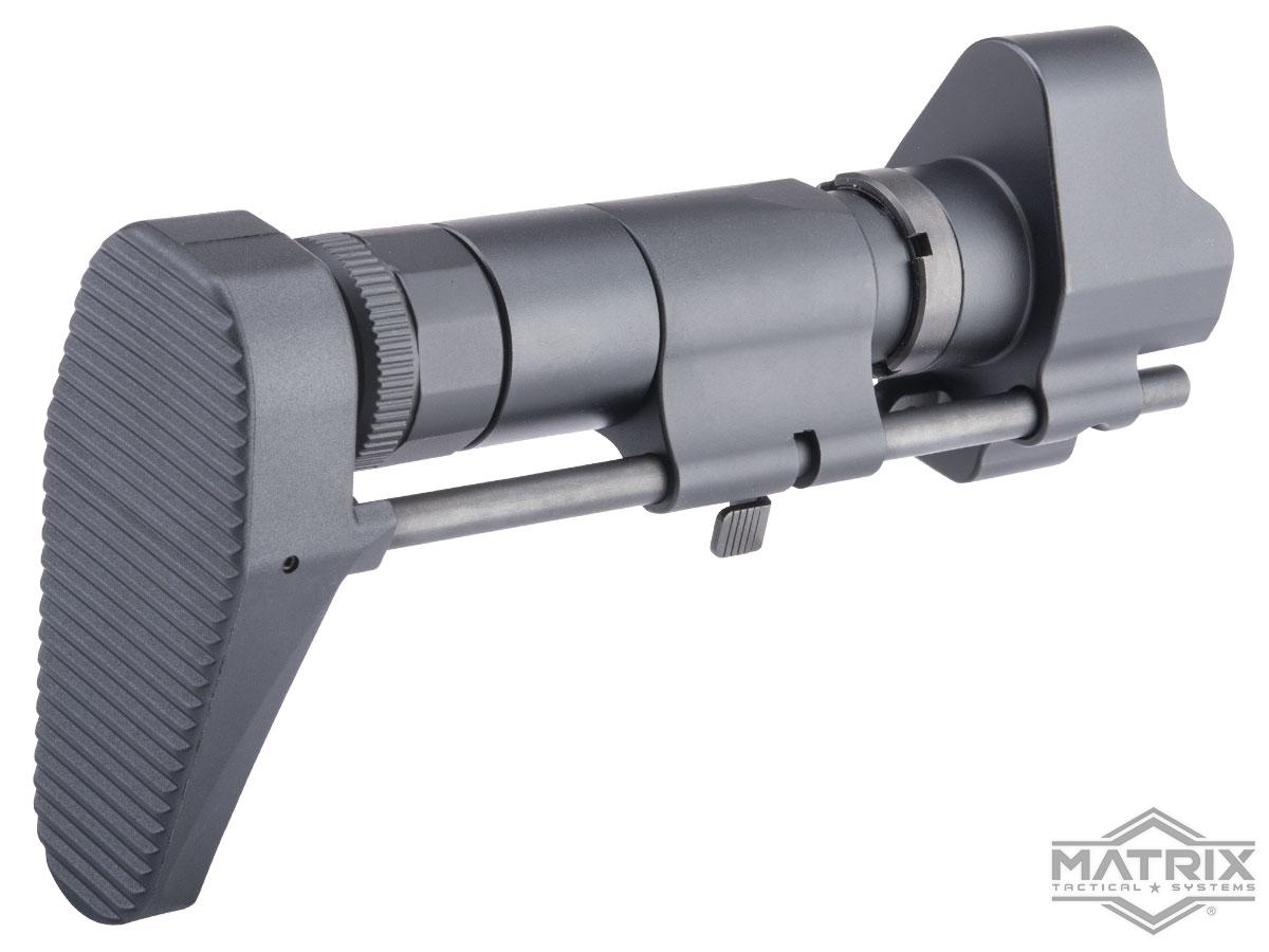 Matrix Adjustable PDW Style Stock for MP5K Airsoft AEG Submachine Guns ...