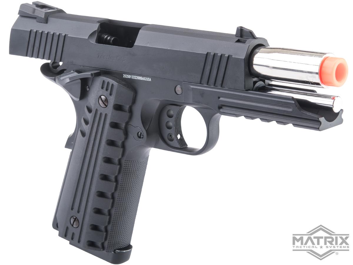 Matrix 1911 4.3 OPS Tactical Gas Blowback Airsoft Pistol (Model: Railed ...