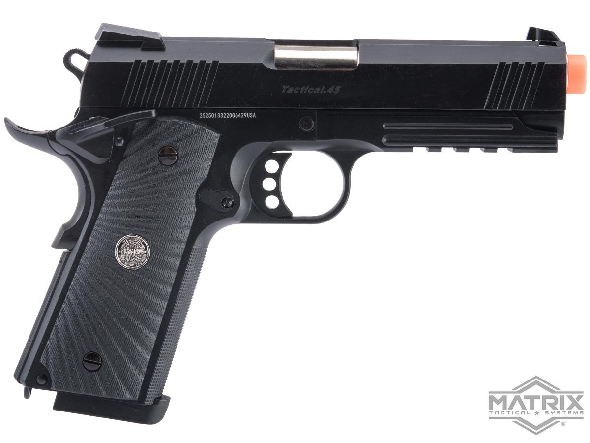 Matrix 1911 4.3 OPS Tactical Gas Blowback Airsoft Pistol (Model: Railed ...