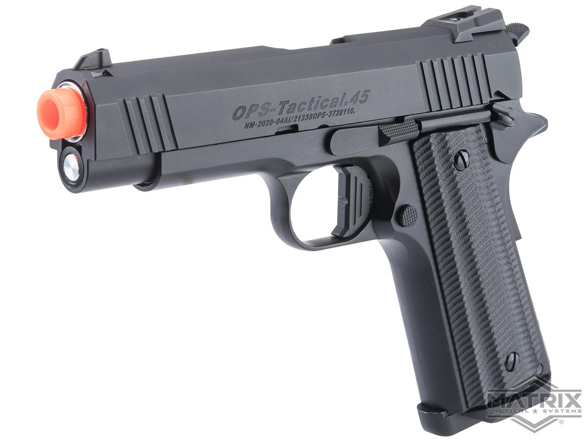 Matrix 1911 4.3 OPS Tactical Gas Blowback Airsoft Pistol (Model: Slim ...
