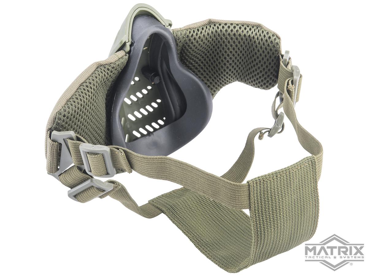 Matrix Low Profile Tactical Padded Lower Half Face Mask (Color: OD ...