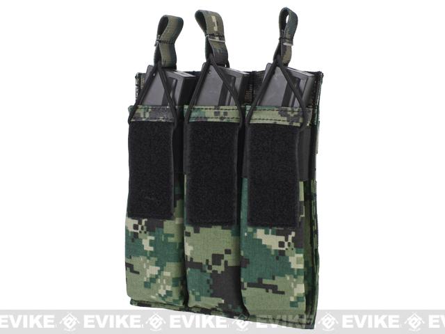 Matrix Airsoft SMG Triple Magazine MOLLE Pouch (Color: Digital Woodland ...