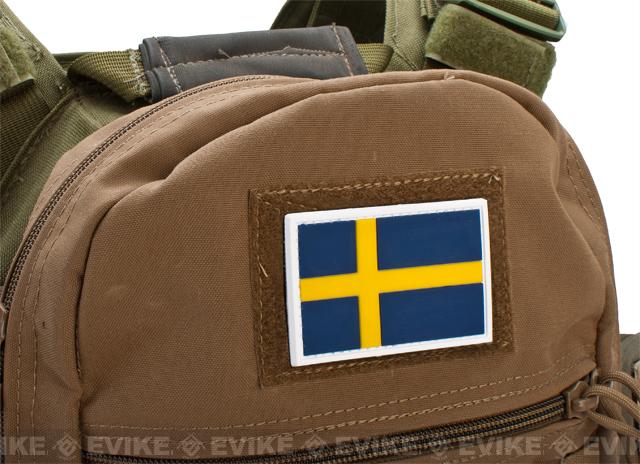 PVC Hook and Loop International Flag Patch (Flag: Sweden), Tactical ...