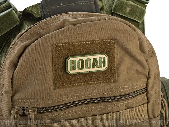 PVC Hook and Loop IFF Patch - "Hooah" - OD / Tan, Tactical Gear/Apparel ...