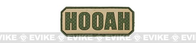 PVC Hook and Loop IFF Patch - "Hooah" - OD / Tan, Tactical Gear/Apparel ...