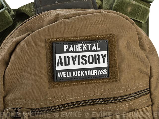 Matrix "Parental Advisory" PVC Hook and Loop IFF Patch, Tactical Gear ...