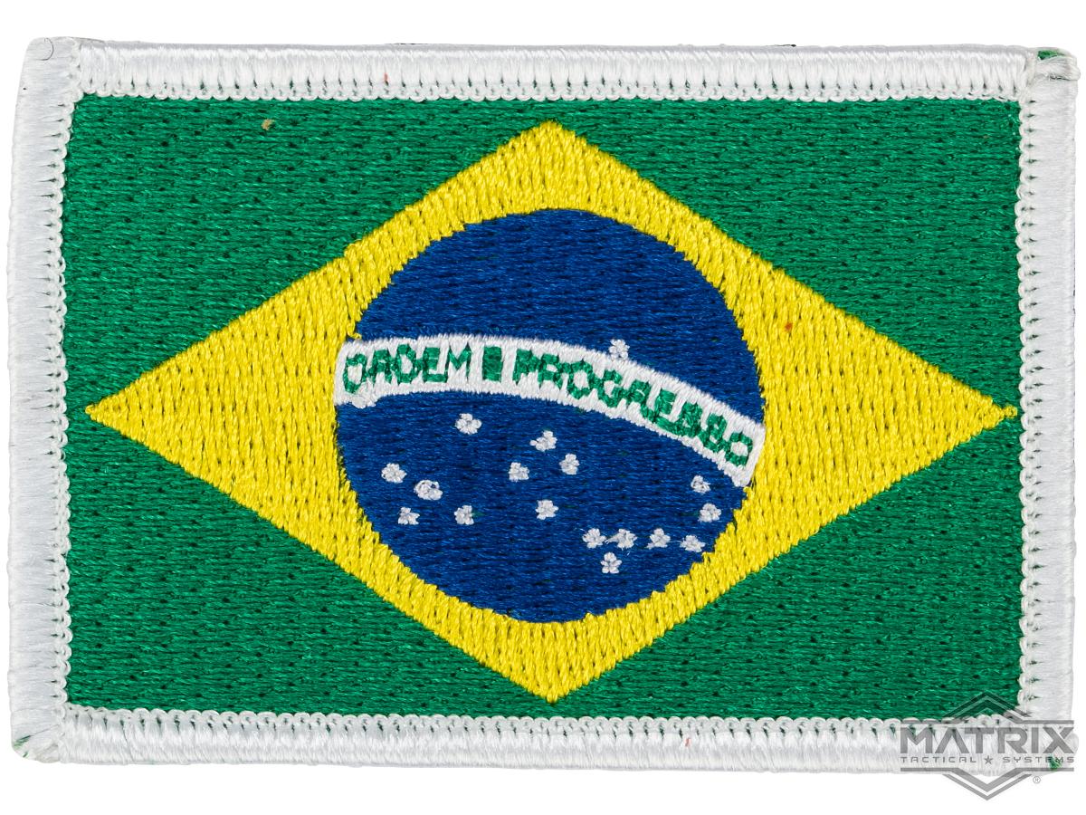 Matrix Country Flag Series Embroidered Morale Patch (Country: Brazil), Tactical Gear/Apparel ...