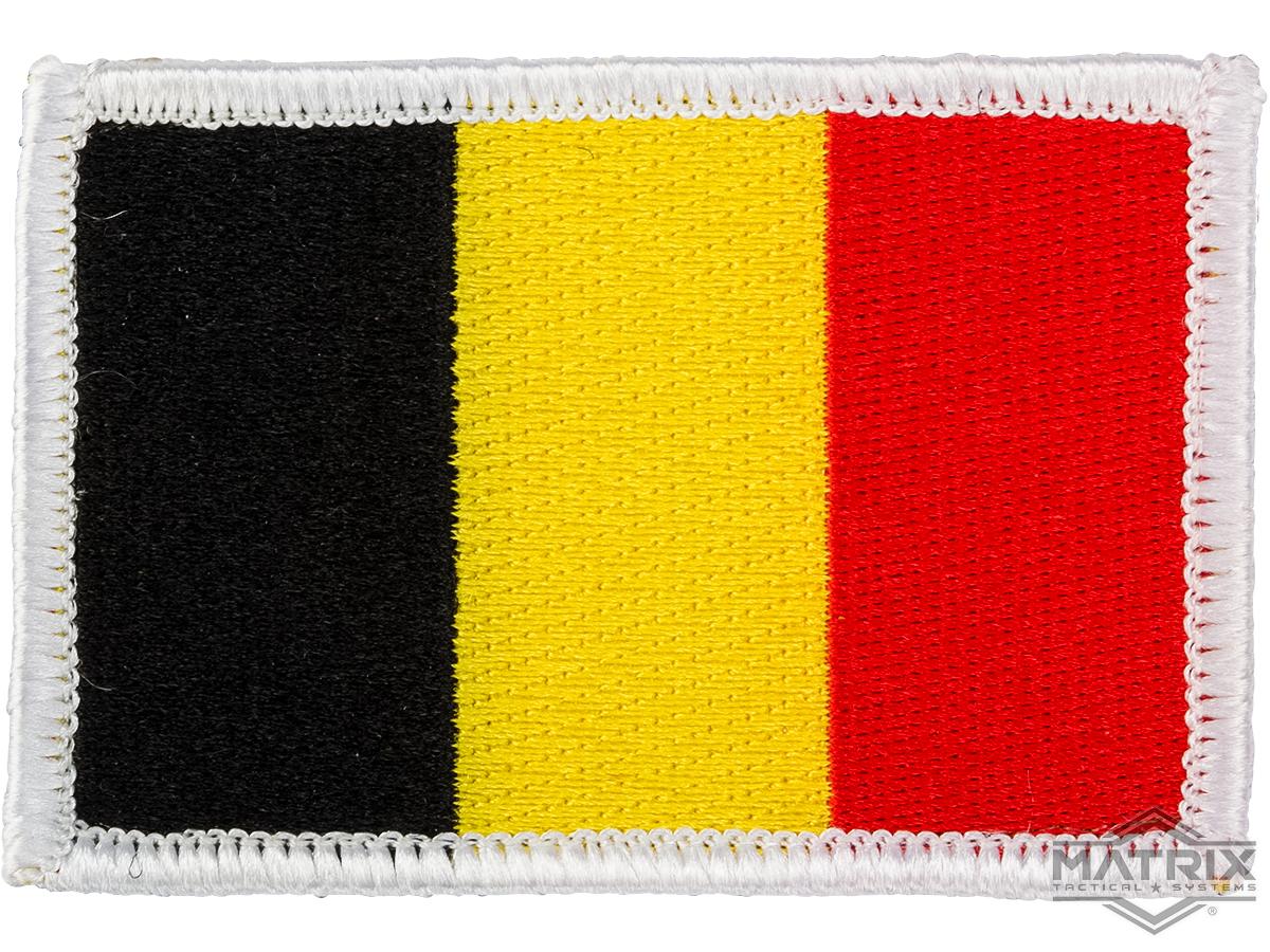 Matrix Country Flag Series Embroidered Morale Patch (Country: Belgium), Tactical Gear/Apparel ...