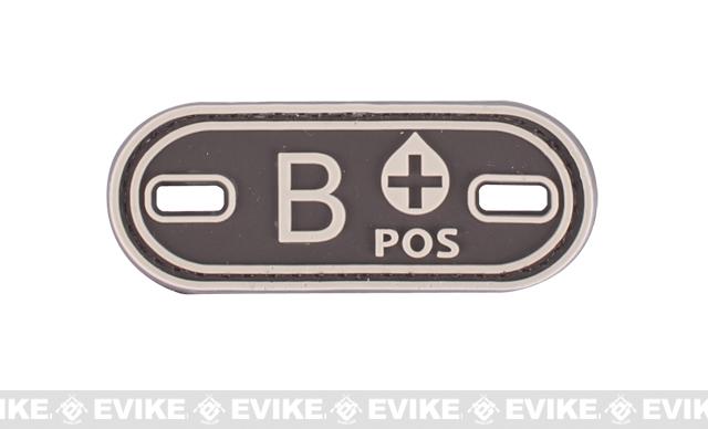 Matrix Oval Blood Type PVC Hook and Loop Patch (Type: B POS / Brown ...