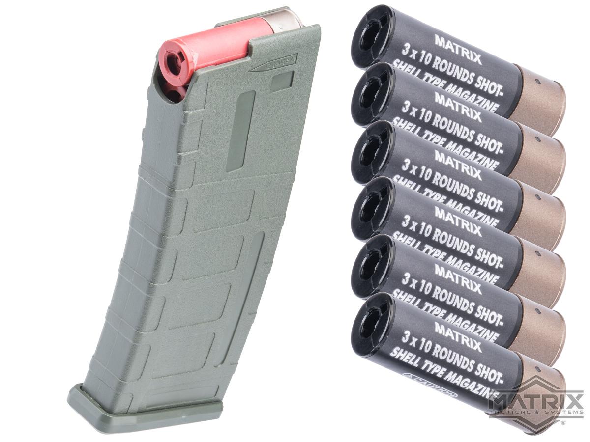 Matrix AR15 Magazine Shaped Shotgun Shell Quick Holder (Color: Olive ...