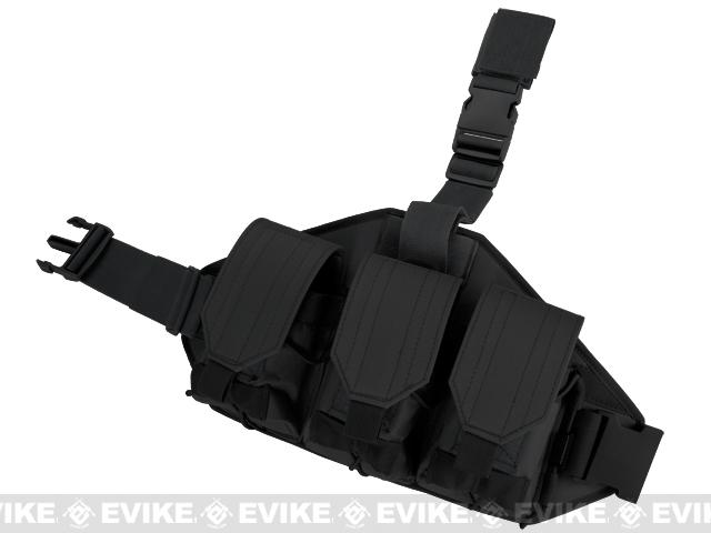 Matrix Triple Magazine Quick Draw Hard Shell Drop Leg Pouch - Black ...