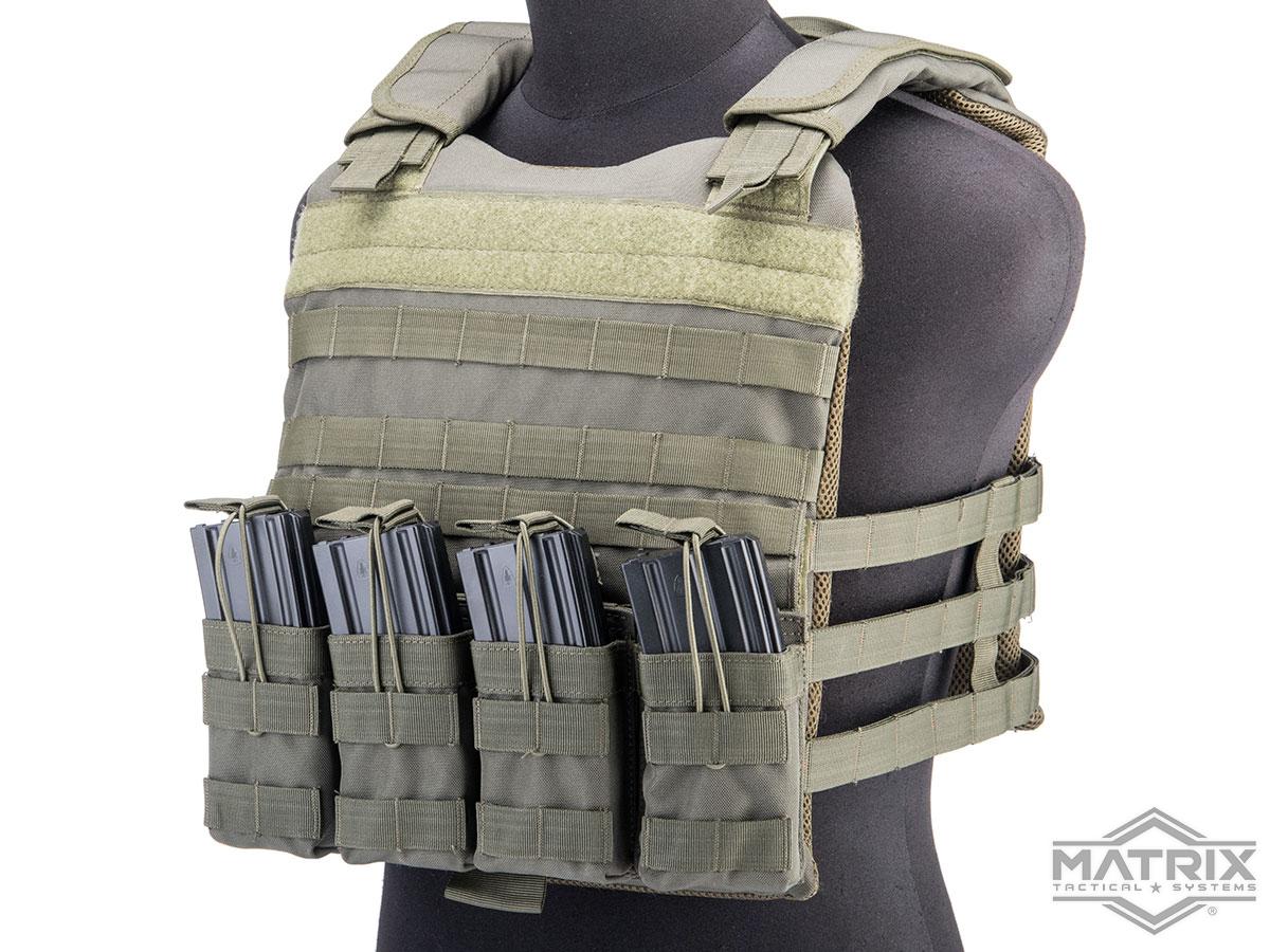 Matrix Modular Plate Carrier w/ Integrated Magazine Pouches and Skeletonized Cummerbund (Color ...