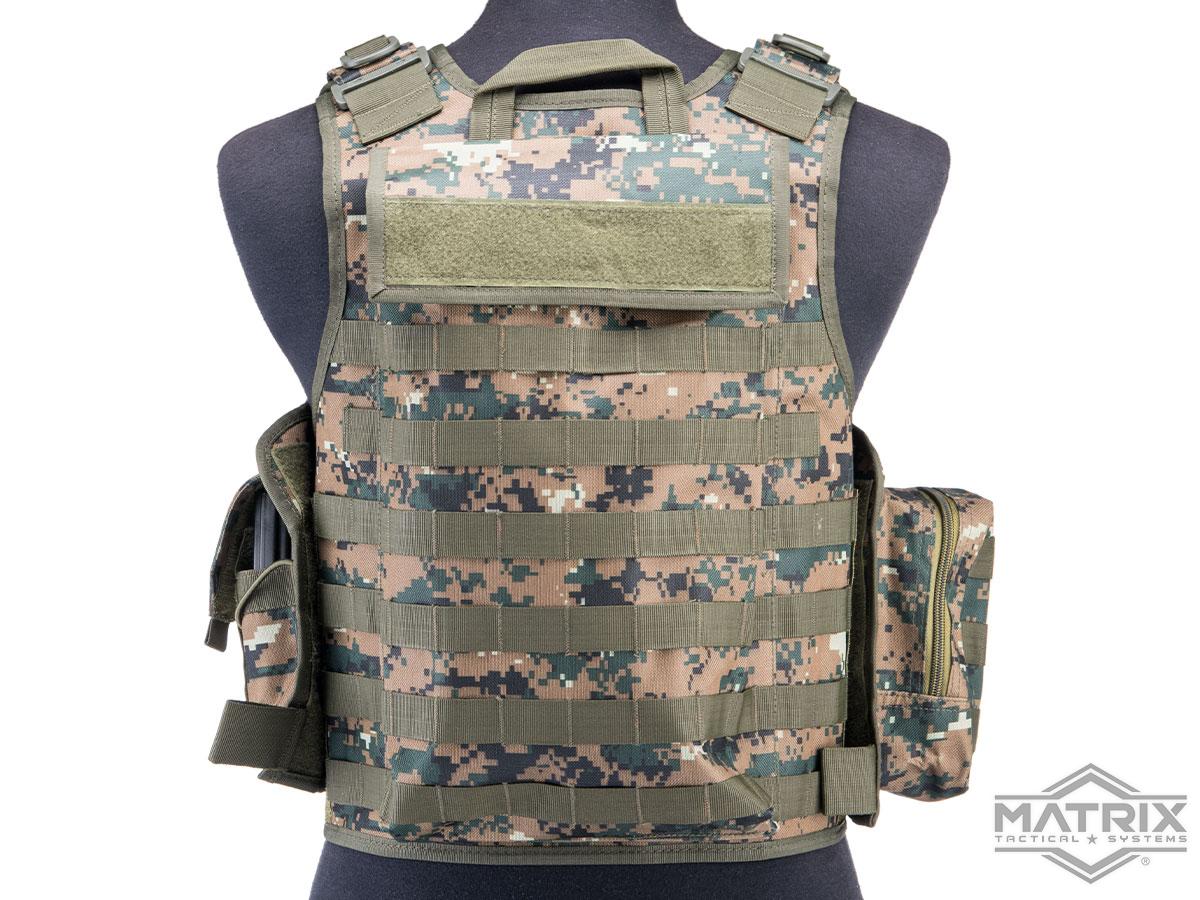 Matrix CIRAS Style Assault Vest with Pouches (Color: Digital Woodland ...