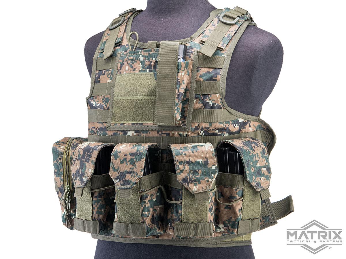 Matrix CIRAS Style Assault Vest with Pouches (Color: Digital Woodland ...