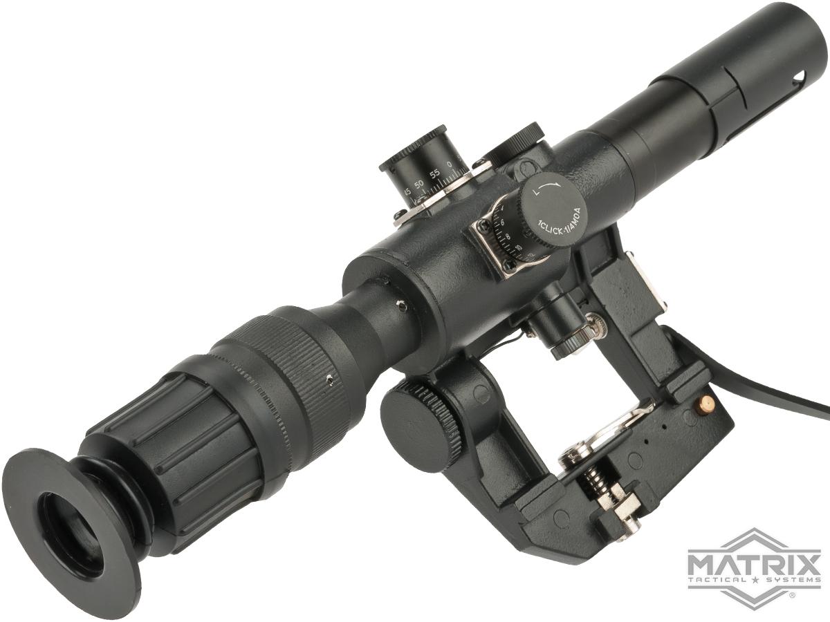 Matrix Illuminated PSO-1 Type Scope for Dragonov SVD Sniper Rifle Series (Color: Black / 4x24 ...