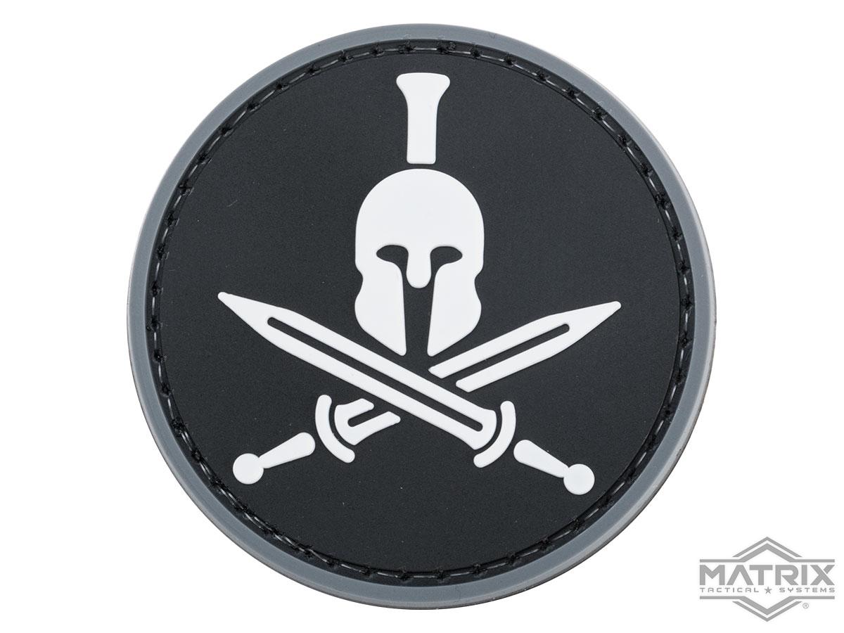 Matrix "Spartan Swords" PVC Morale Patch (Color: Black / White ...