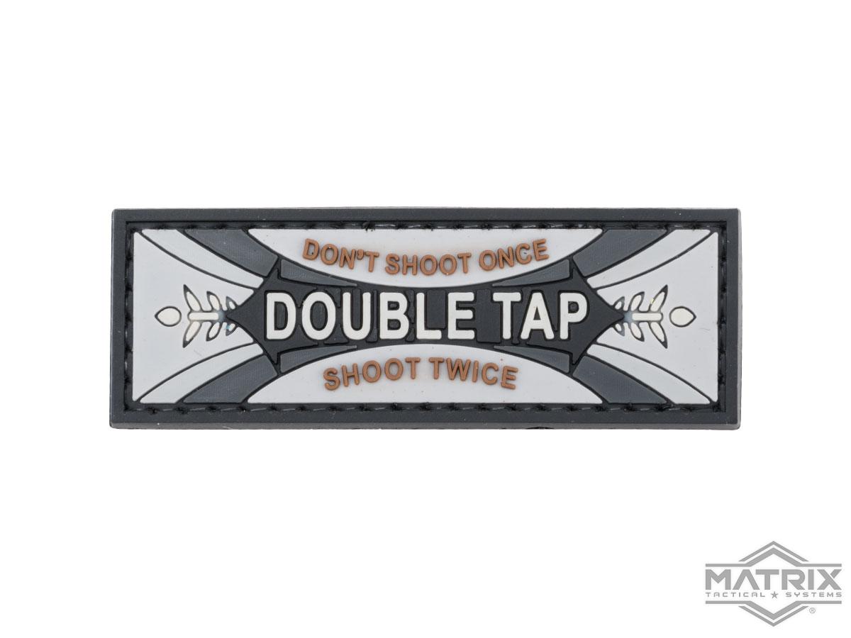 Matrix "Double Tap" PVC Morale Patch (Color: Gray), Tactical Gear ...