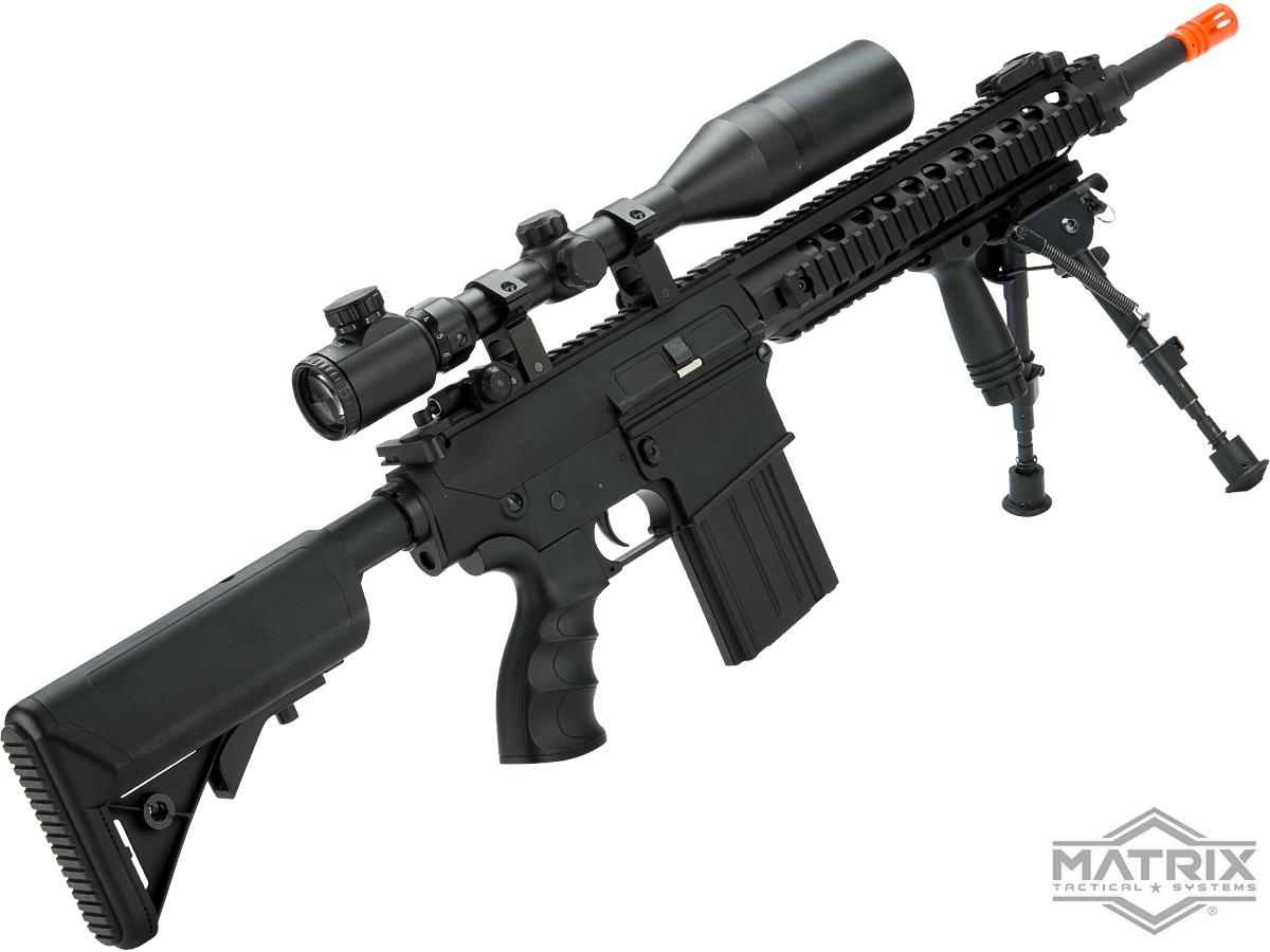 Matrix Full Size SR25-K Precision Rifle Airsoft AEG (Model: Polymer ...
