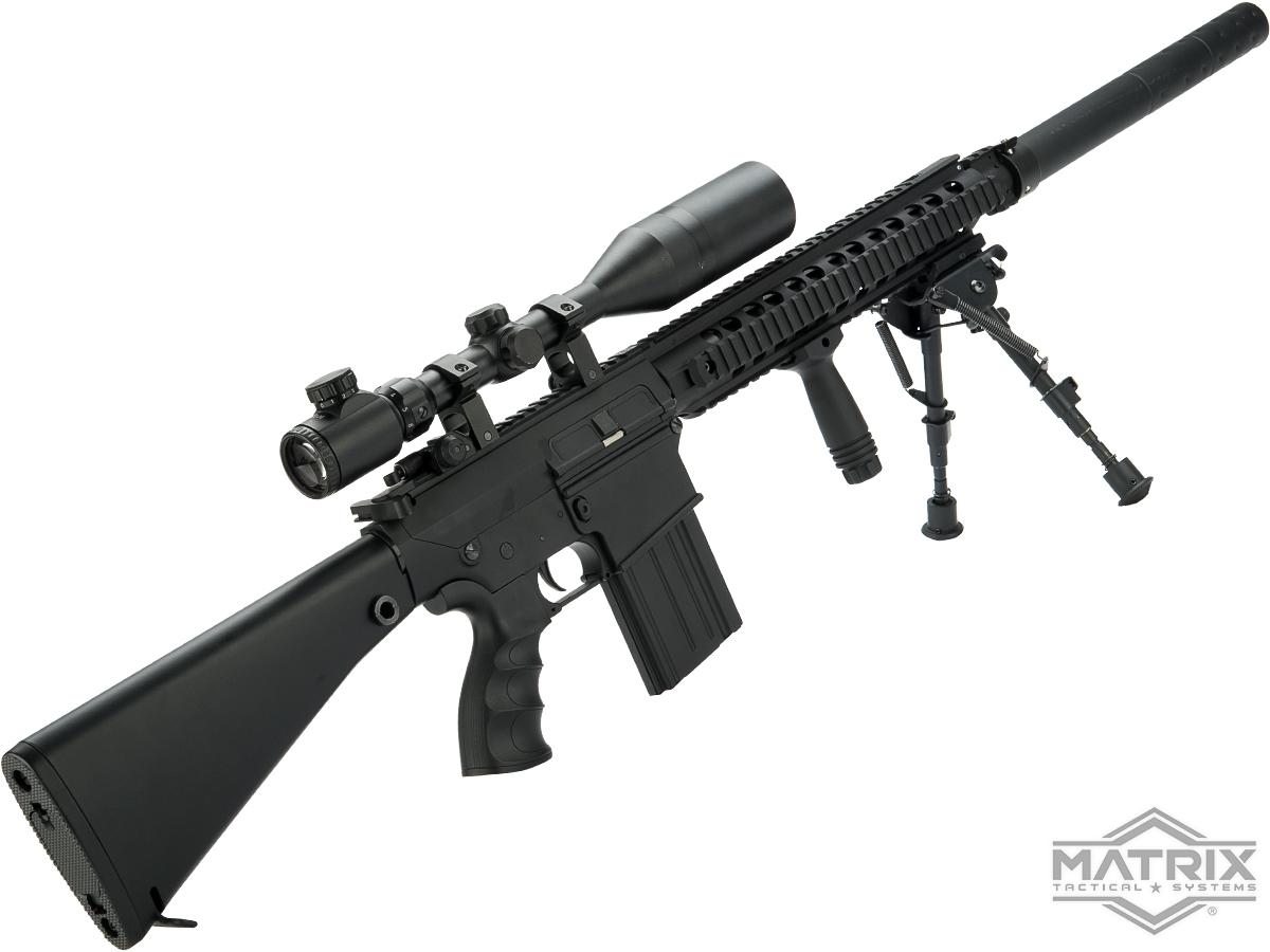 Matrix Full Size SR25 Precision Rifle Airsoft AEG (Model: Polymer ...