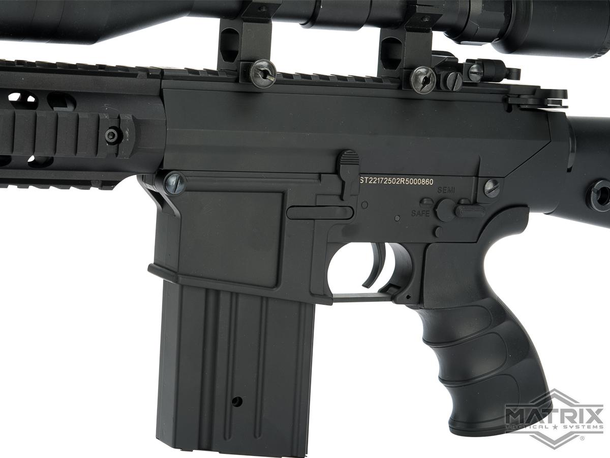 Matrix Full Size SR25 Precision Rifle Airsoft AEG (Model: Polymer ...