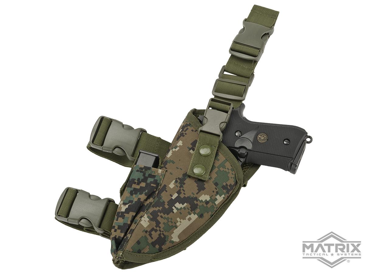 Matrix Deluxe Tactical Thigh Holster (Color: Digital Woodland / Left ...
