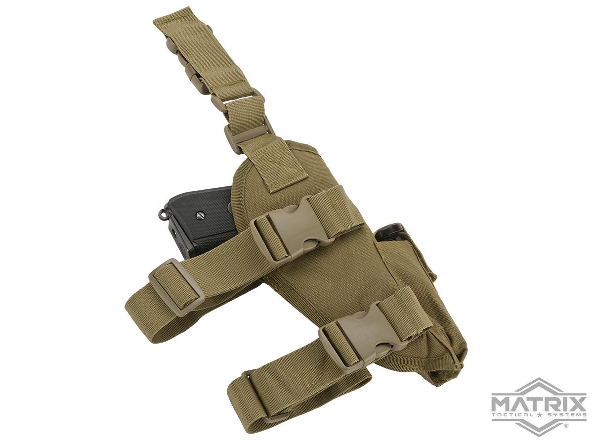 Matrix Deluxe Tactical Thigh Holster (Color: Tan / Left), Tactical Gear ...