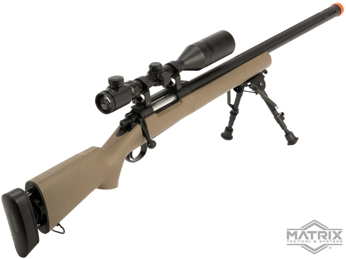 Snow Wolf US Army Style M24 Airsoft Bolt Action Scout Sniper Rifle w ...