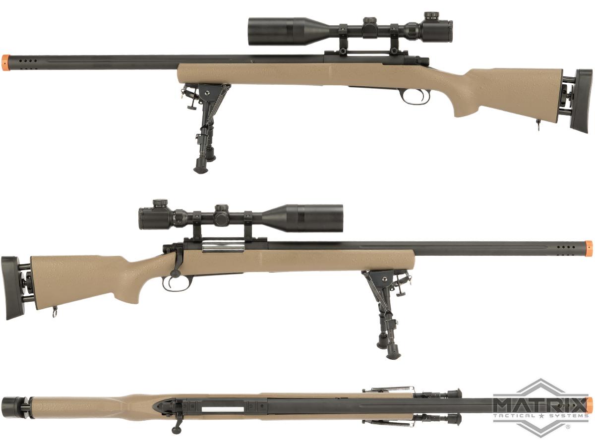 Snow Wolf US Army Style M24 Airsoft Bolt Action Scout Sniper Rifle w ...