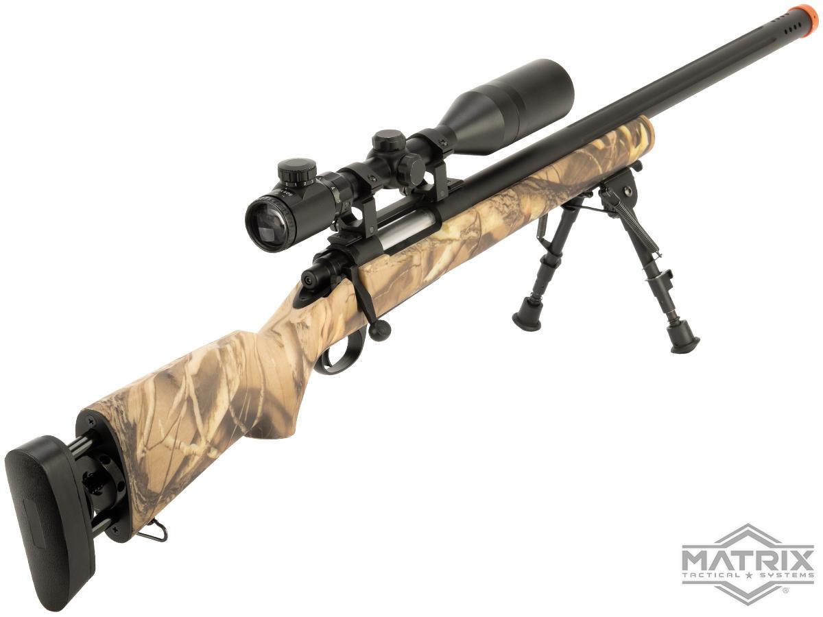 Snow Wolf US Army Style M24 Airsoft Bolt Action Scout Sniper Rifle w ...