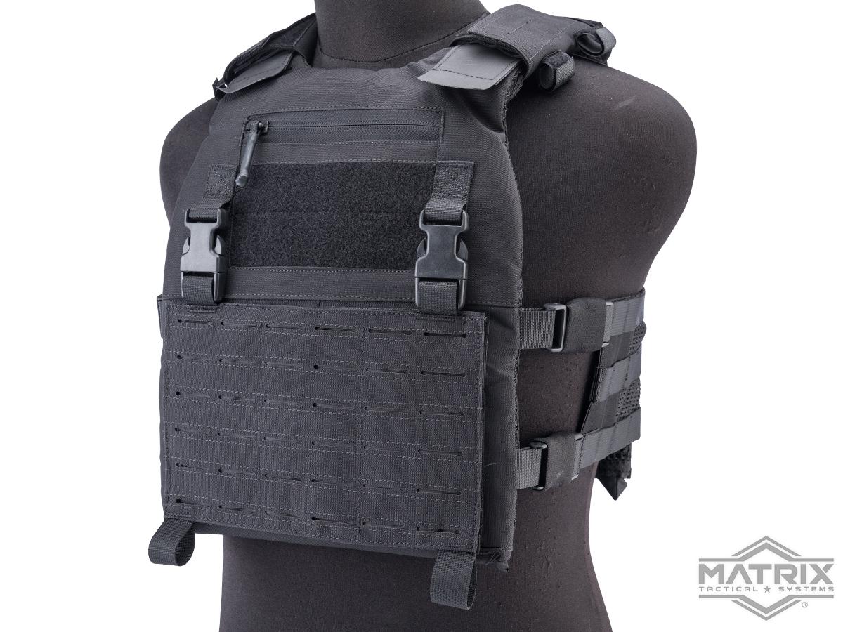 Matrix "Scythe" Laser-Cut Modular Plate Carrier (Color: Black), Tactical Gear/Apparel, Body ...