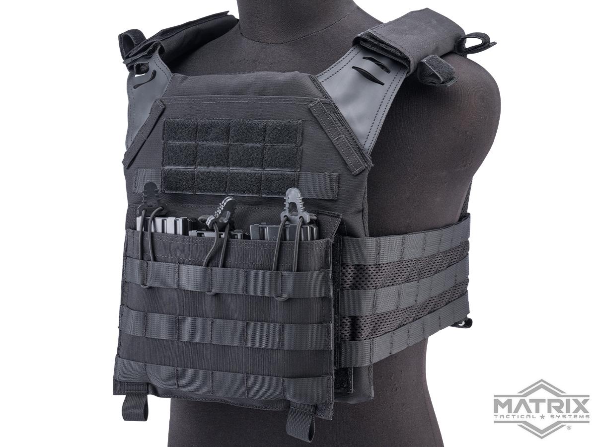 Matrix "Blazer" Modular Tactical Plate Carrier (Color: Black), Tactical ...
