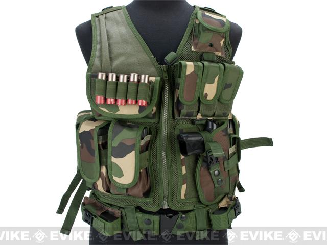 Matrix Special Force Cross Draw Tactical Vest w/ Built In Holster & Mag ...