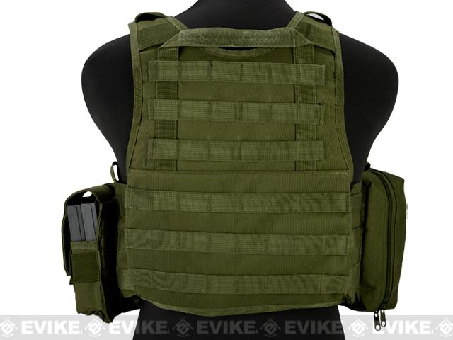 Matrix Medium Assault Plate Carrier Vest w/ Cummerbund & Pouches (Color ...