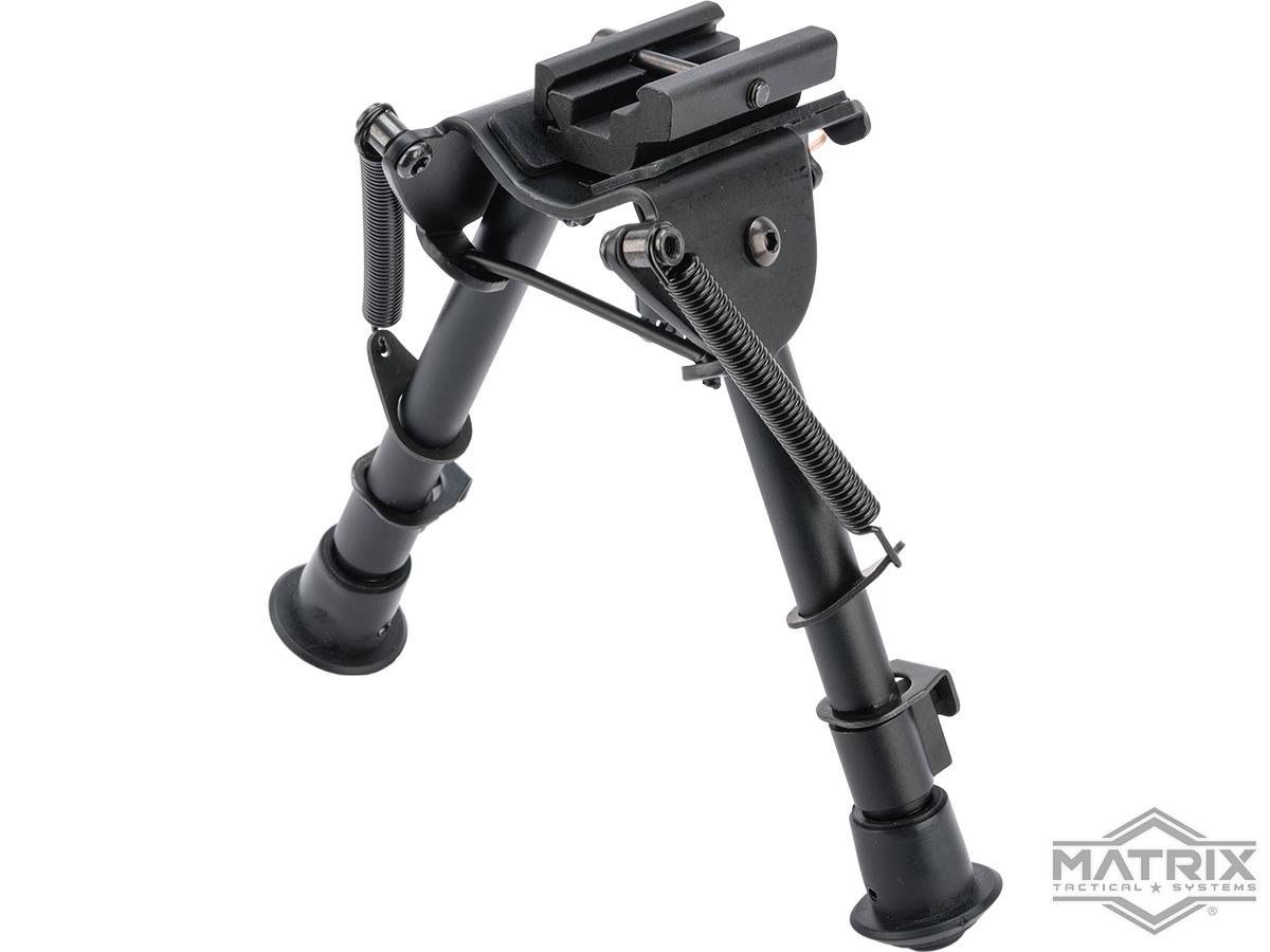 Matrix 6" Retractable Harris Type Bipod w/ Swivel Lock and RIS Adapter ...