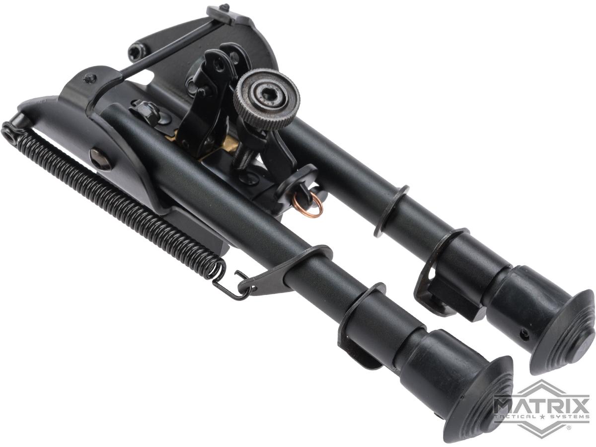 Matrix 6" Retractable Harris Type Bipod w/ Swivel Lock and RIS Adapter ...