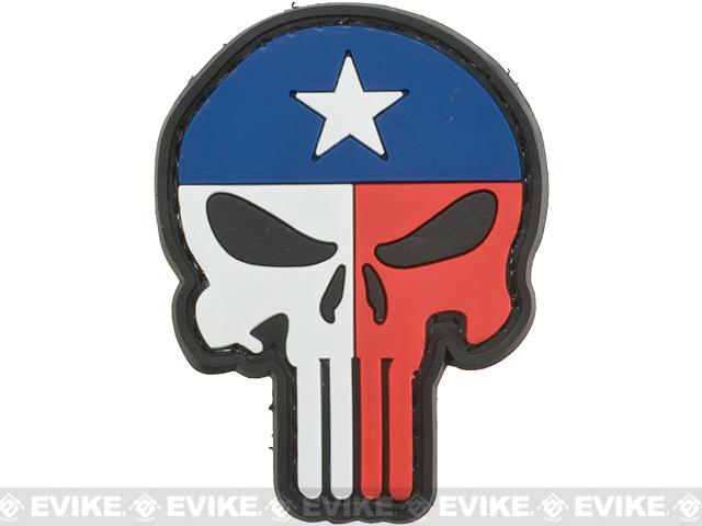 Texas Flag Skull PVC Morale Patch, Tactical Gear/Apparel, Patches - Evike.com Airsoft Superstore