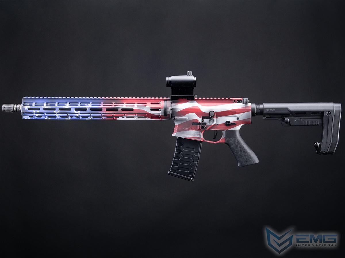 EMG Falkor AR-15 RECCE 2.0 eSilverEdge Training Weapon M4 Airsoft AEG Rifle w/ Custom Cerakote ...